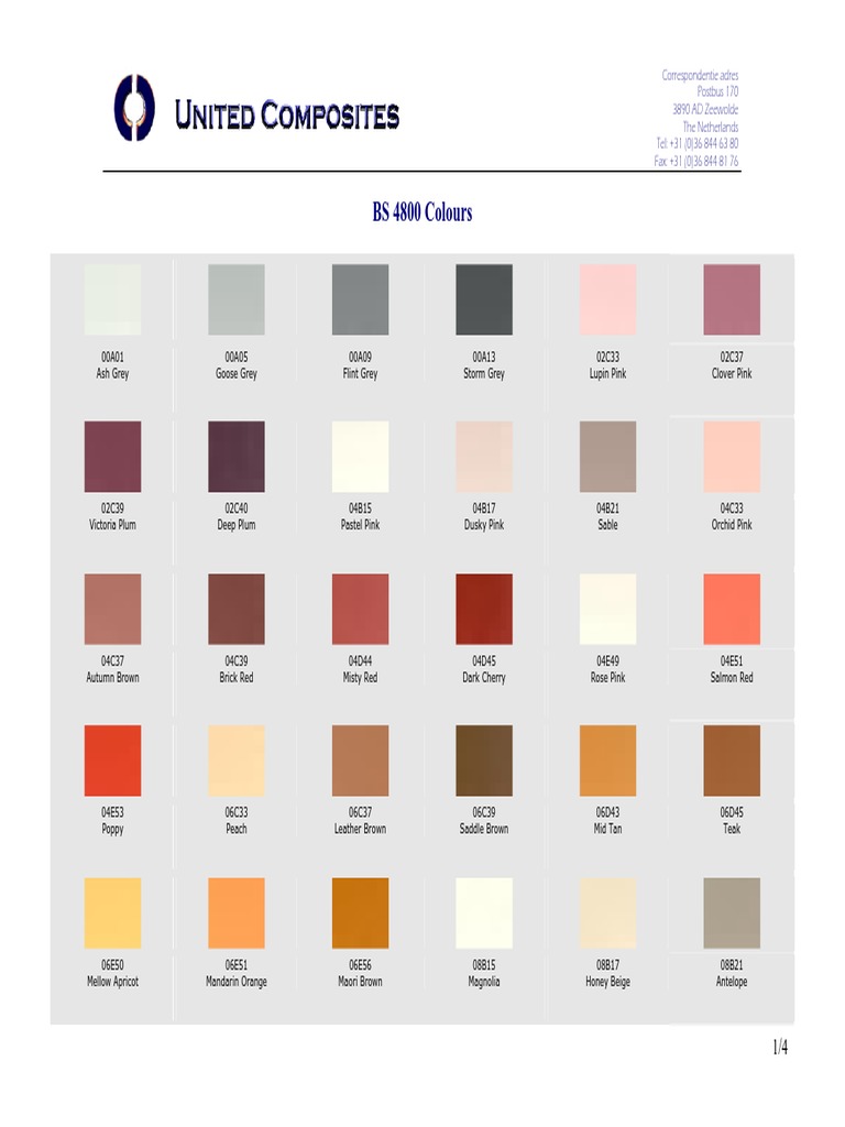 Bs 4800 Colours | PDF | Color