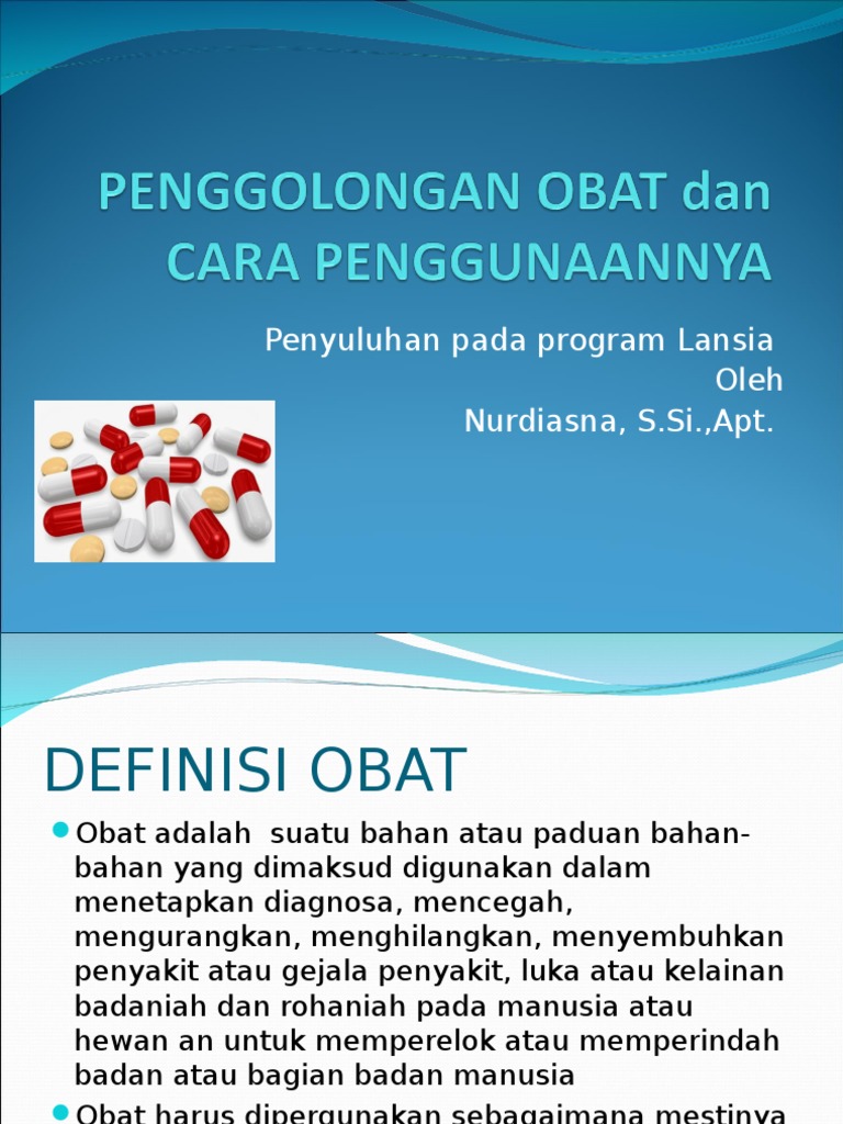 Slide Obat Dan Penggolongan-Obat | PDF