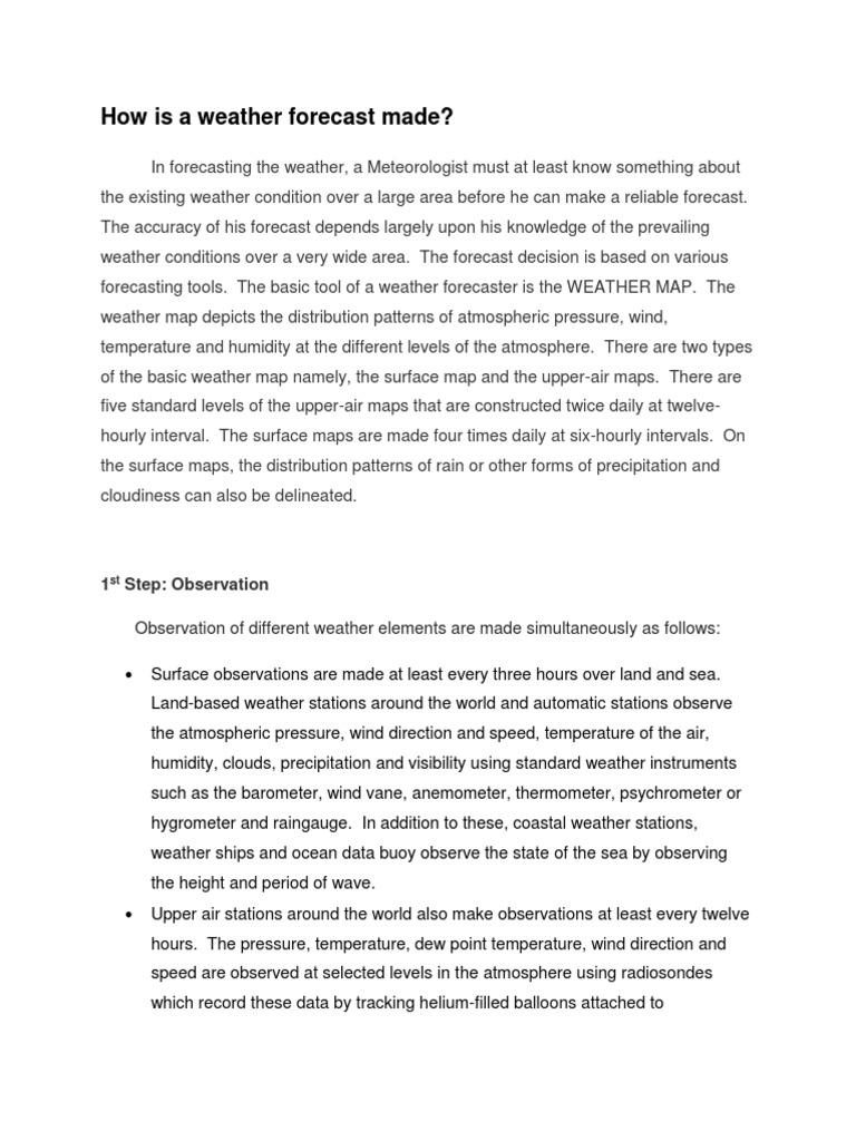 Process | PDF | Weather Forecasting | Meteorology