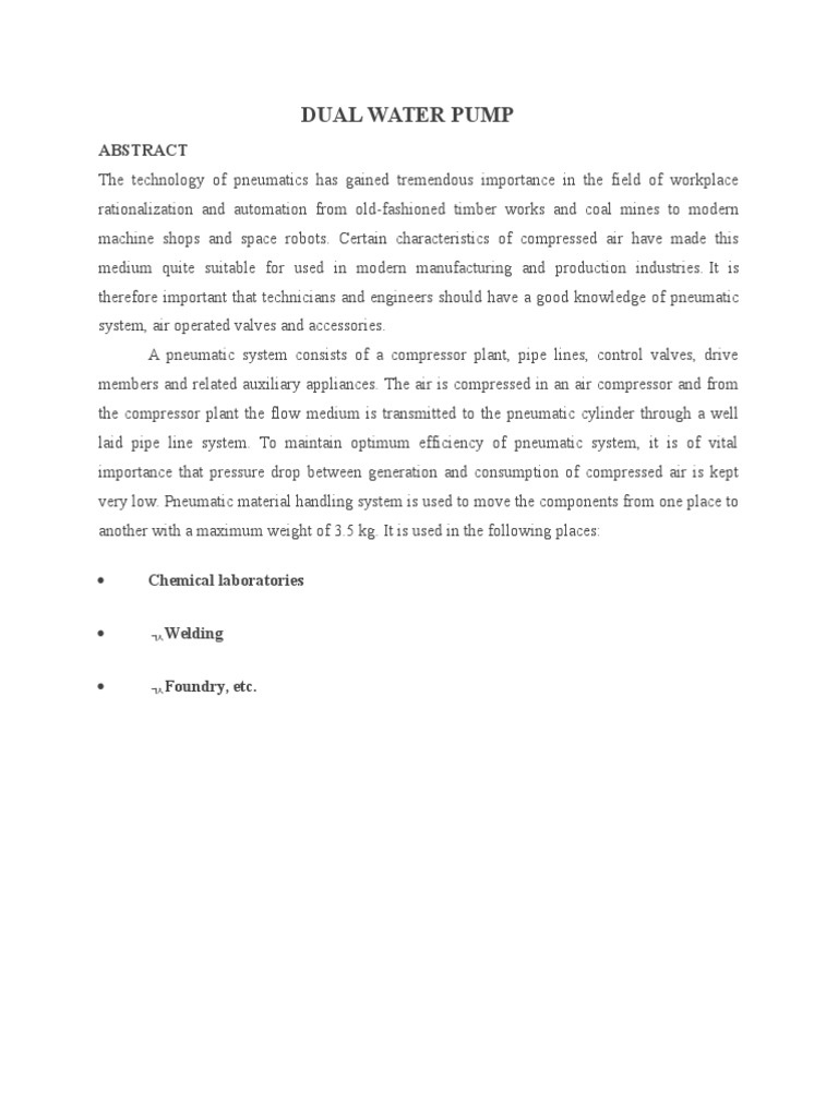 Dual Water Pump | PDF | Wind Power | Wind Turbine
