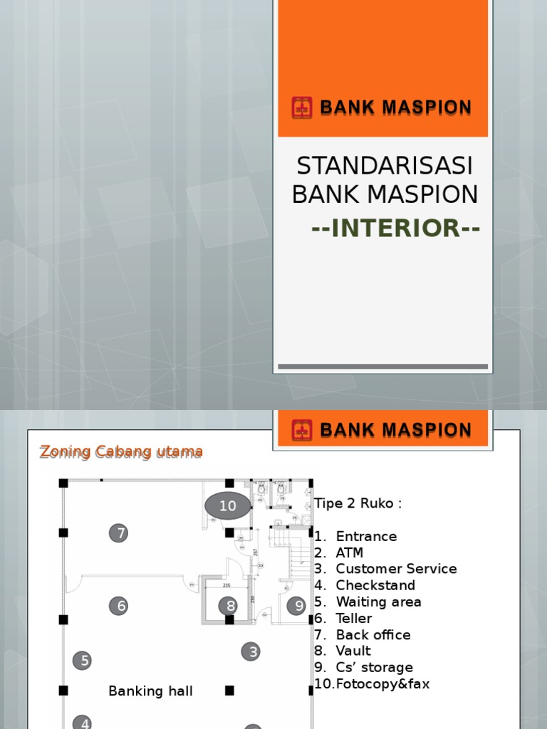 Standarisasi Bank Maspion Interior | PDF