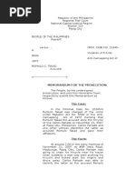 Sample Trial Memorandum | PDF | Burden Of Proof (Law) | Reasonable Doubt
