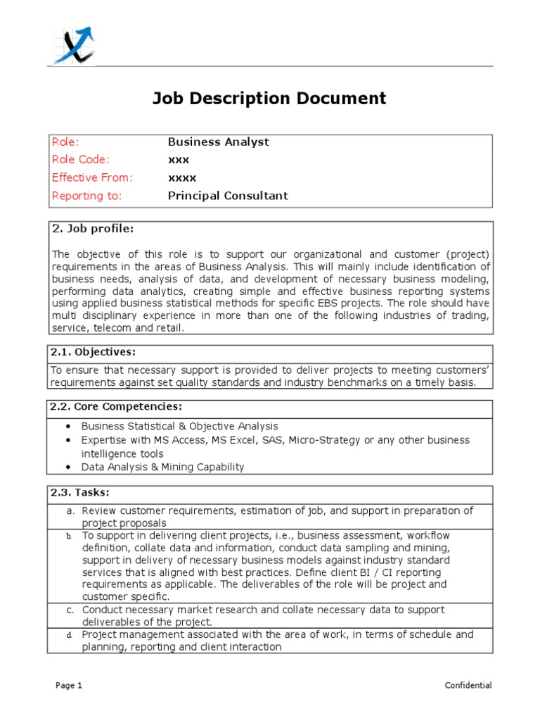 Sample JD - Business Analyst | PDF | Business Intelligence ...