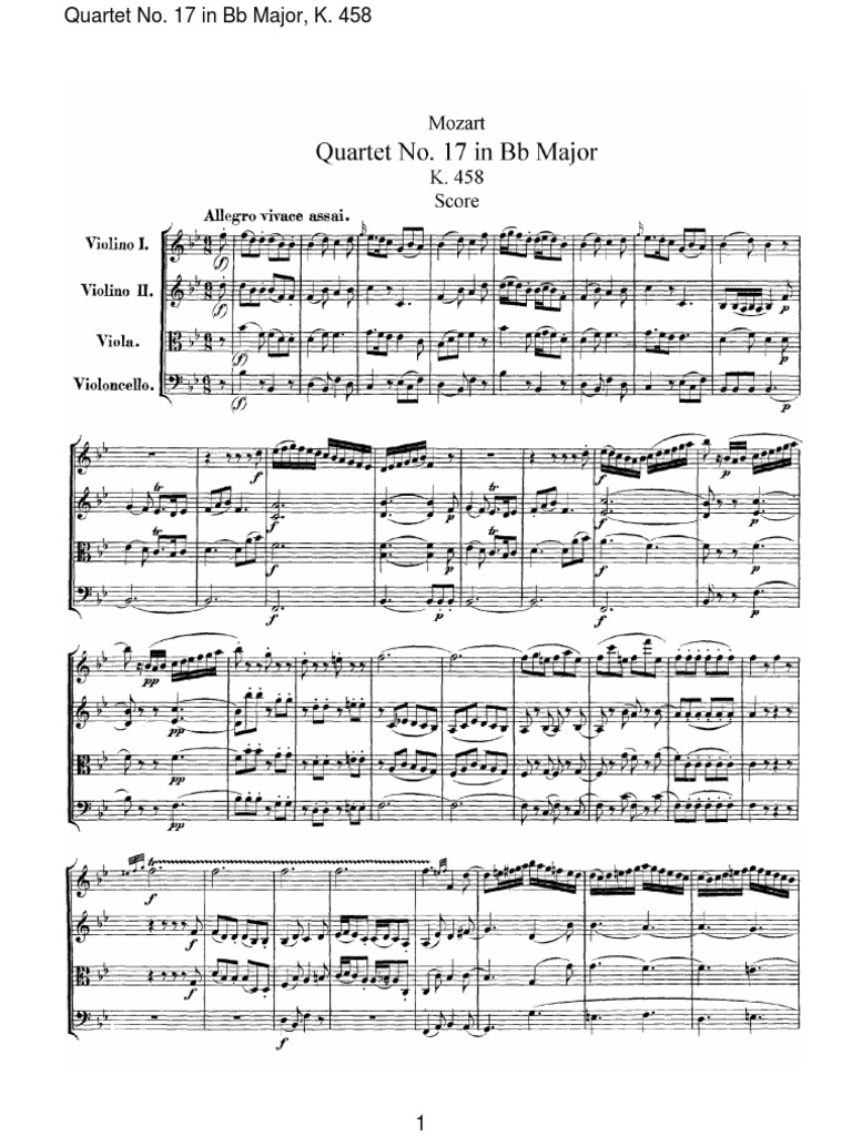 Mozart String Quartet | PDF