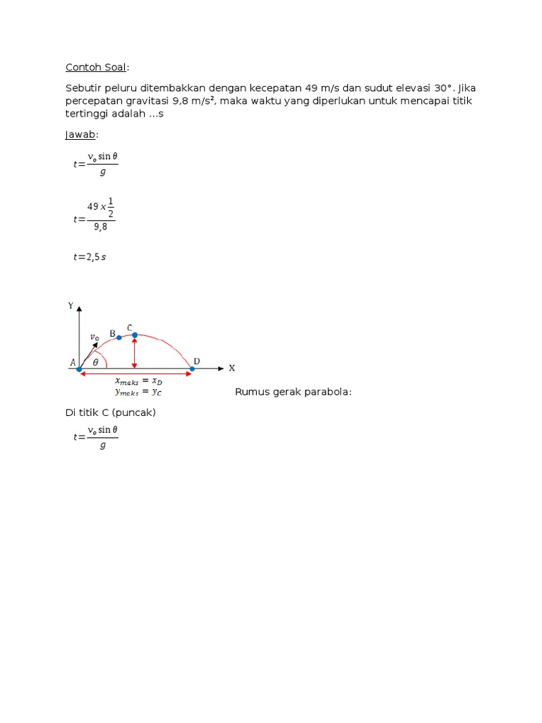 Contoh Soal Gerak Parabola | PDF