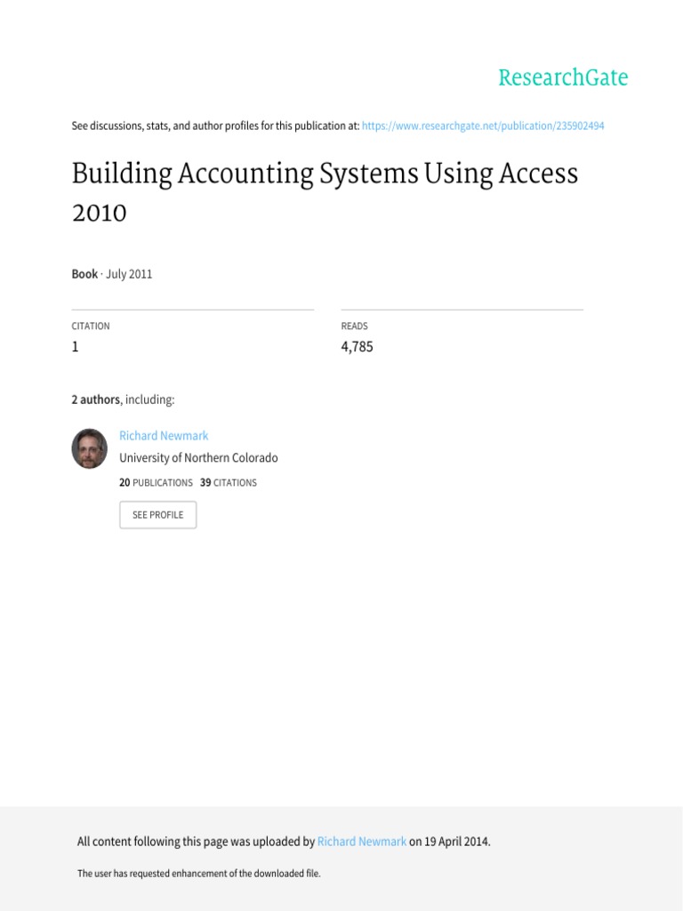 Building Accounting Systems Using Access 2010 | PDF | Icon (Computing ...