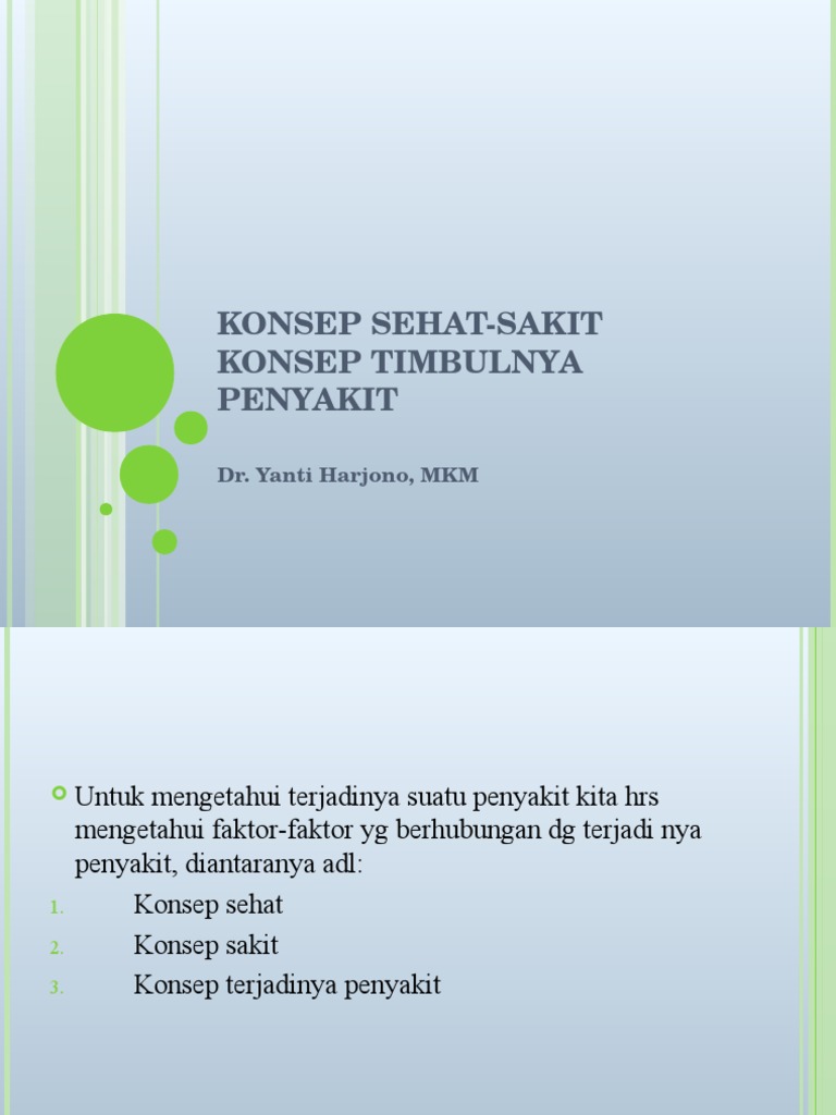 Konsep Sehat Sakit | PDF