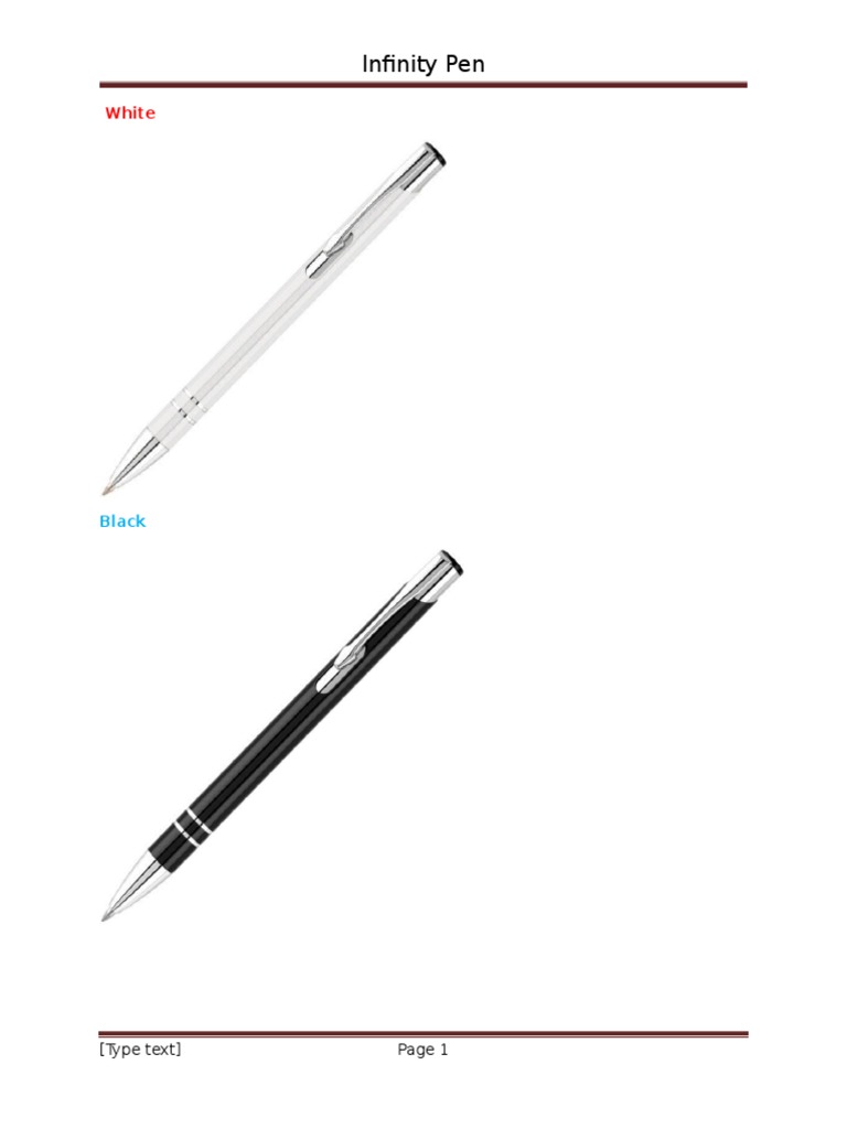Infinity Pen: White | PDF