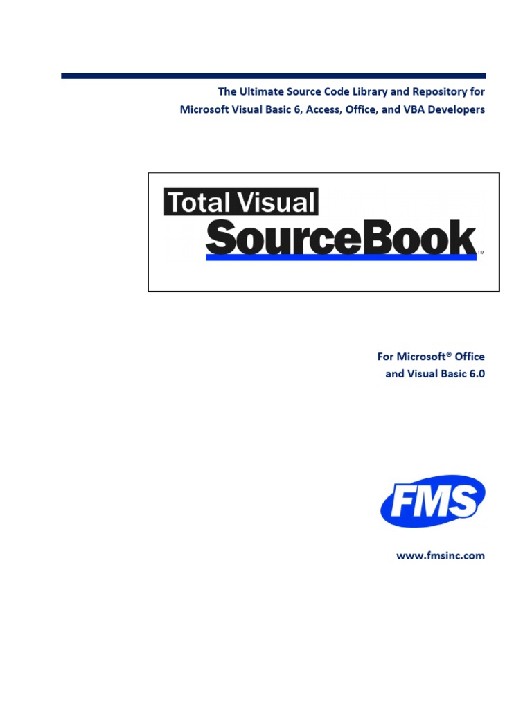 Total Visual Sourcebook Manual PDF | Download Free PDF | Visual Basic For Applications ...