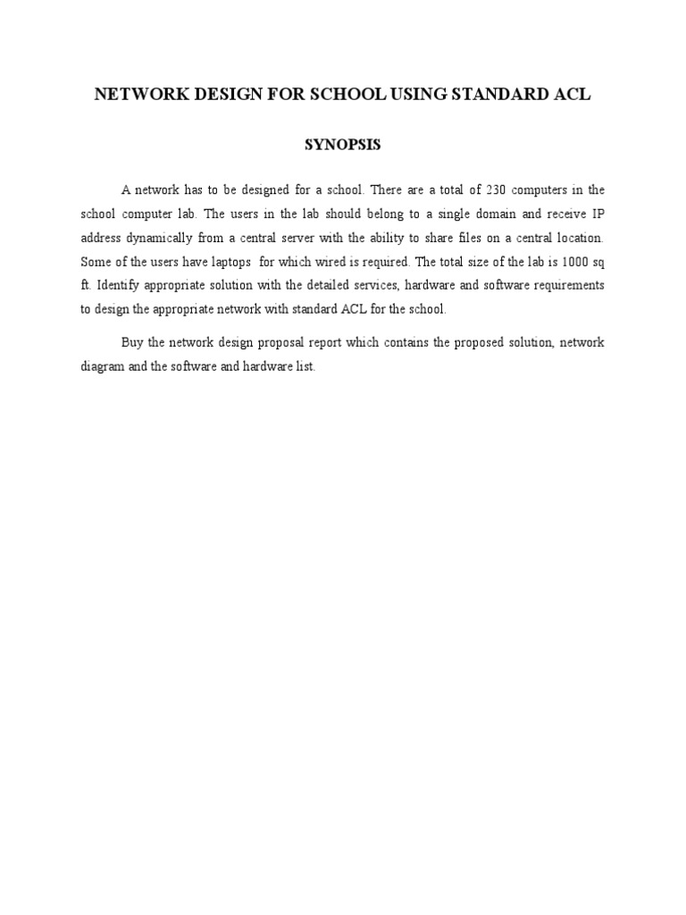 Network Design For School | PDF | Computers | Technology & Engineering