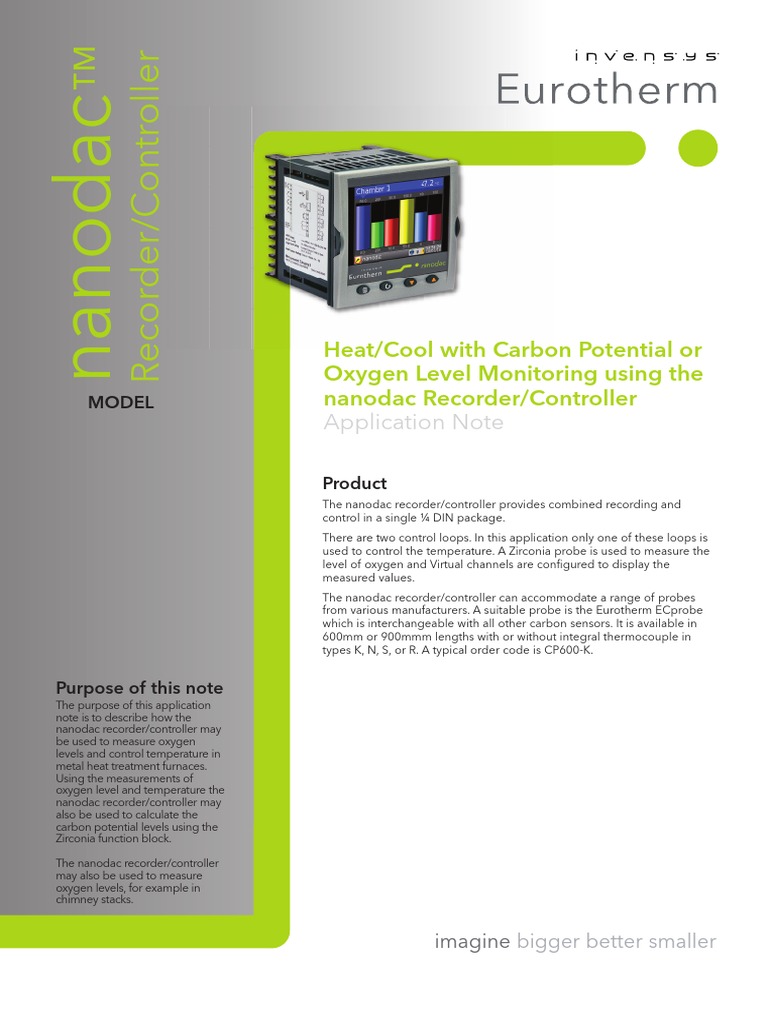 Heat/Cool With Carbon Potential or Oxygen Level Monitoring Using The ...