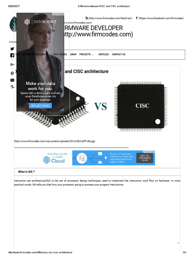 Difference Between RISC and CISC Architecture | PDF | Computer ...