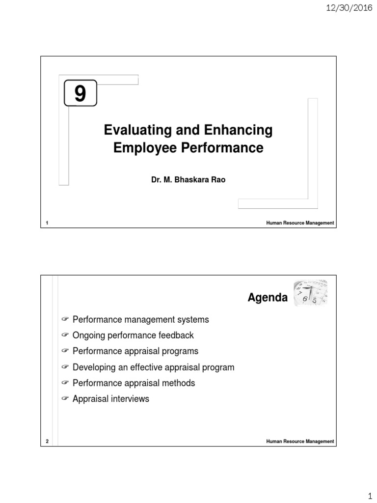 Enhancing Employee Performance Appraisal | PDF | Performance Appraisal ...