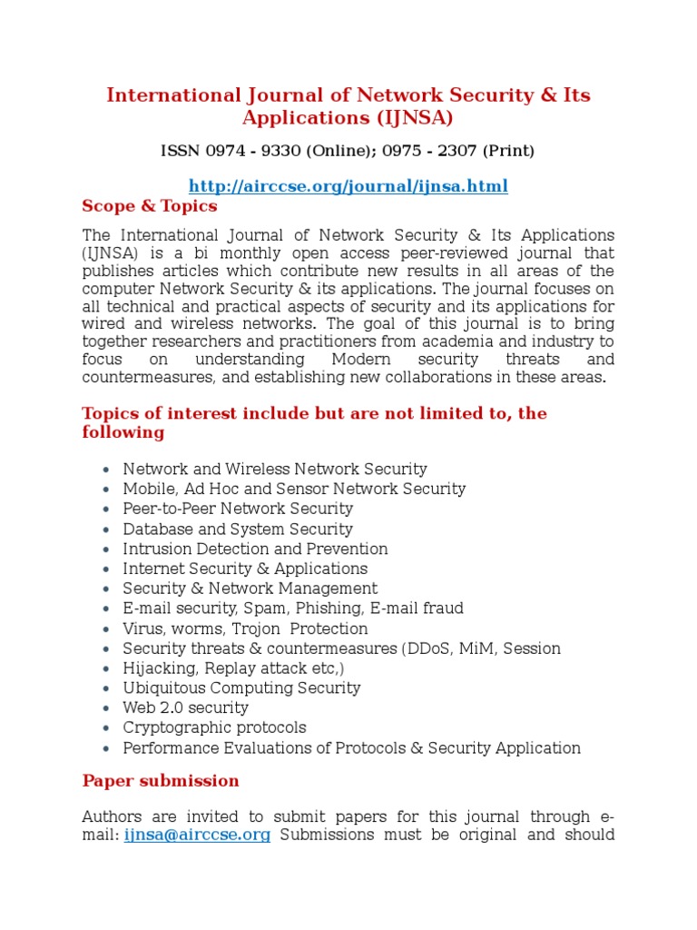 IJNSA | PDF