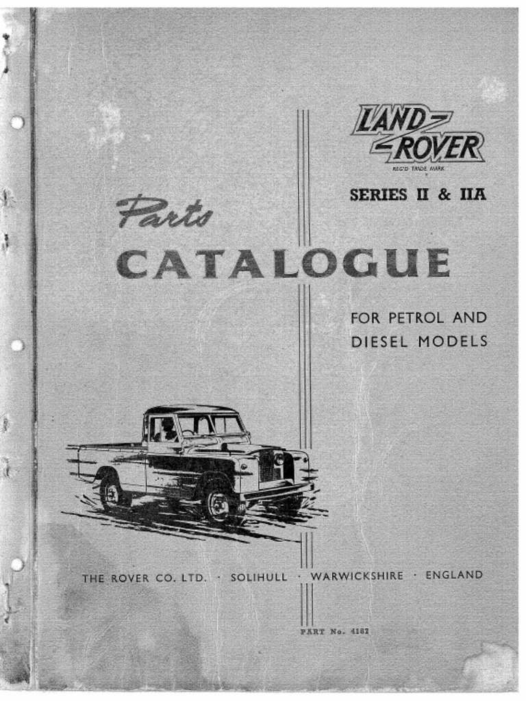 Land Rover Series II IIA 2 2A Parts Cat. PDF Land Vehicles Motor Vehicle