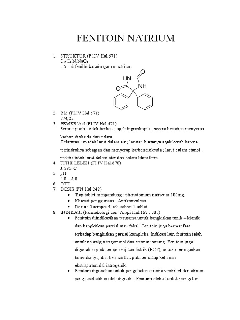 Panduan Penggunaan Fenitoin | PDF