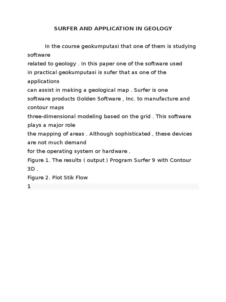 Surfer Software in Geological Mapping | PDF | Contour Line | Topography