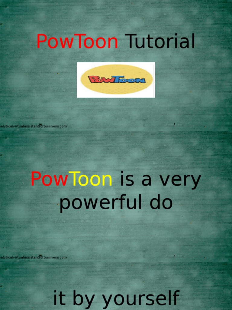 PowToon Tutorial: Create Animated Presentations | PDF | Icon (Computing ...