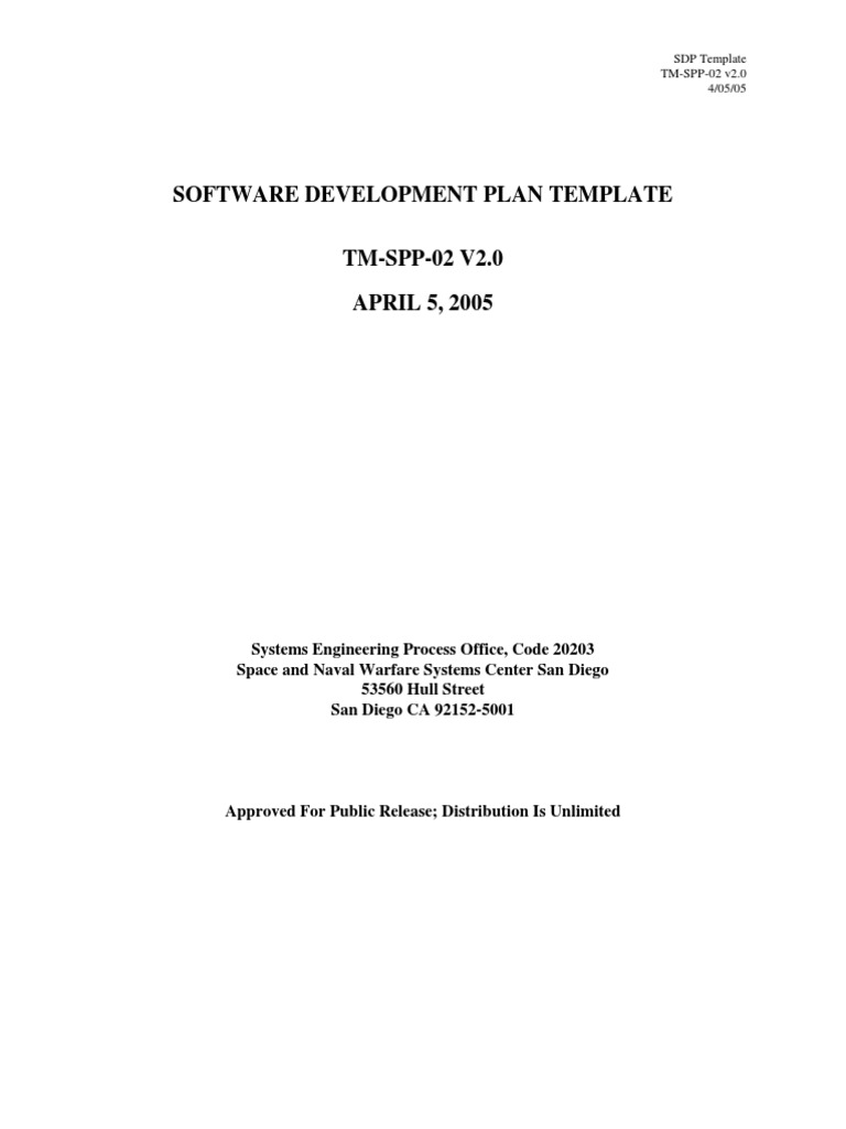 Software Development Plan Template | PDF | Software Development Process ...
