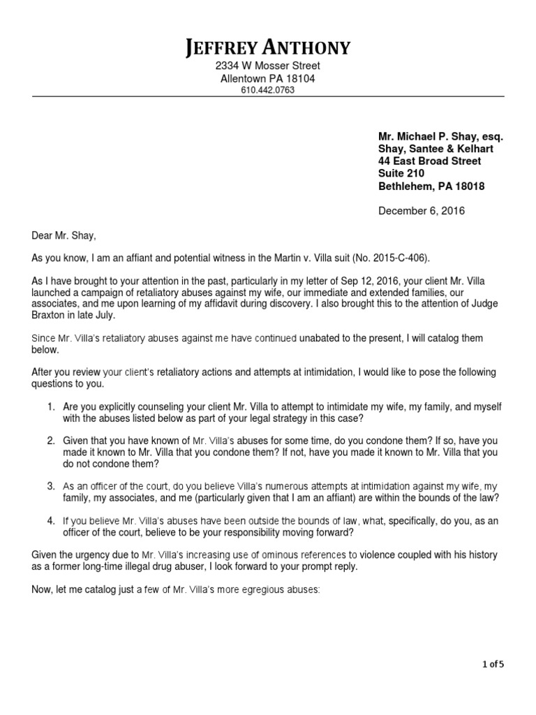 Shay Letter 113016 | PDF