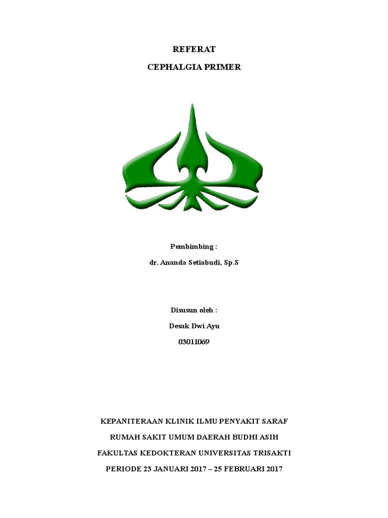 Referat Cephalgia Primer | PDF