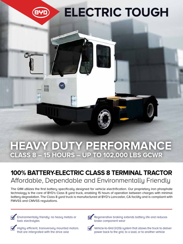 Byd Class 8 Truck | PDF | Truck | Battery (Electricity)
