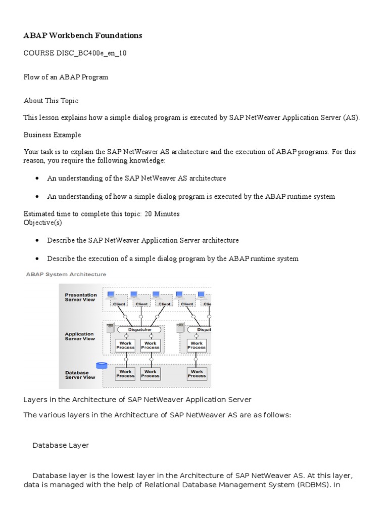 ABAP Workbench Foundations | PDF | Information Retrieval | Information ...