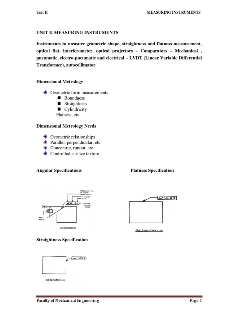Geometric Form Measurements Roundness Straightness Cylindricity ...
