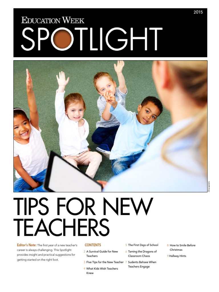 Tips For New Teachers: Editor's Note | PDF | Classroom | Lesson Plan
