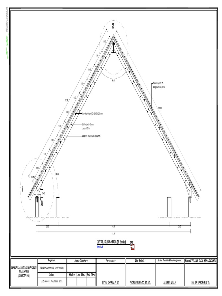 Detail Rangka Atap Baja WF | PDF