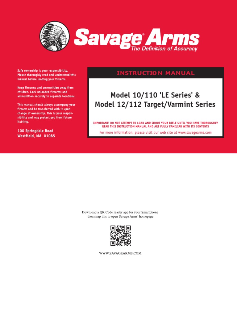 Model 10/110 'LE Series' & Model 12/112 Target/Varmint Series | PDF ...