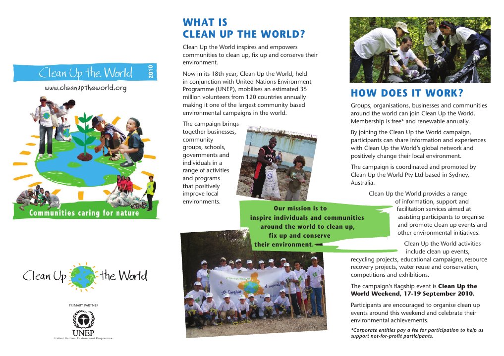 Clean Up The World Weekend 17-19 September 2010 - Brochure - en | PDF ...