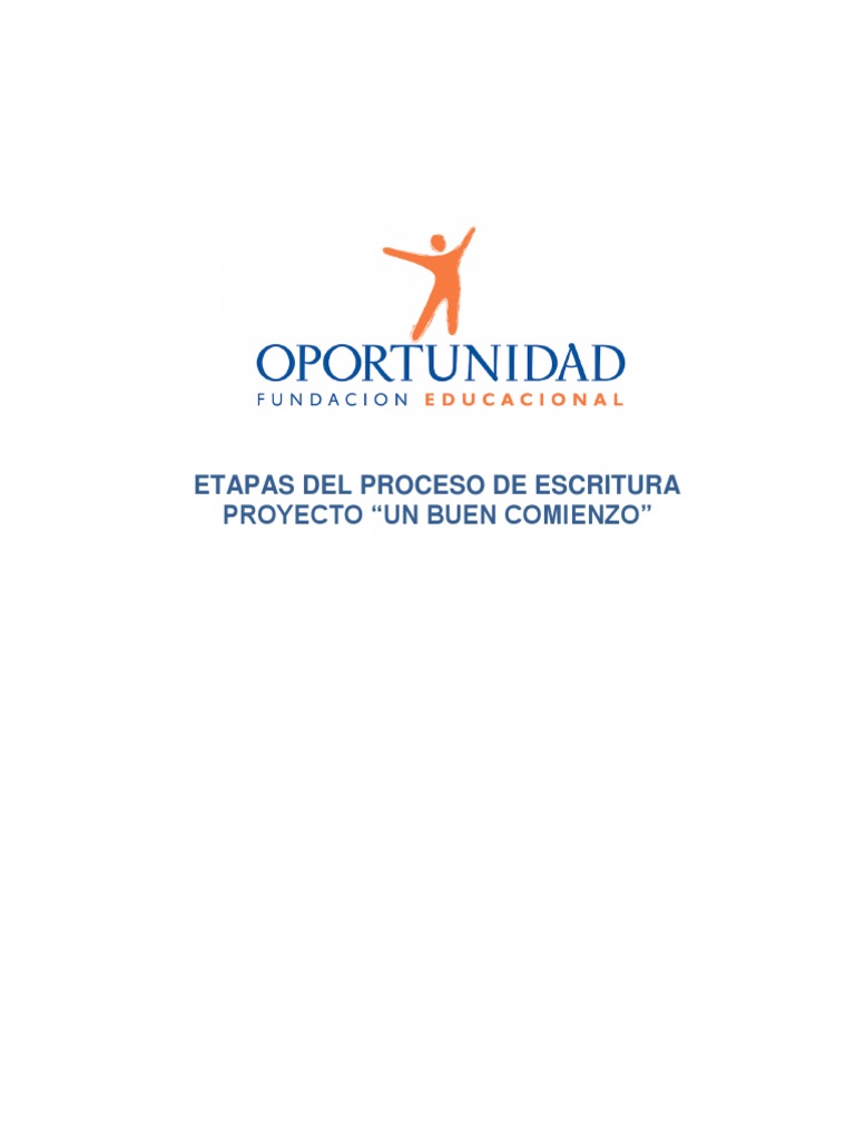 Etapas Del Proceso de Escritura | PDF | Ortografía | Escritura