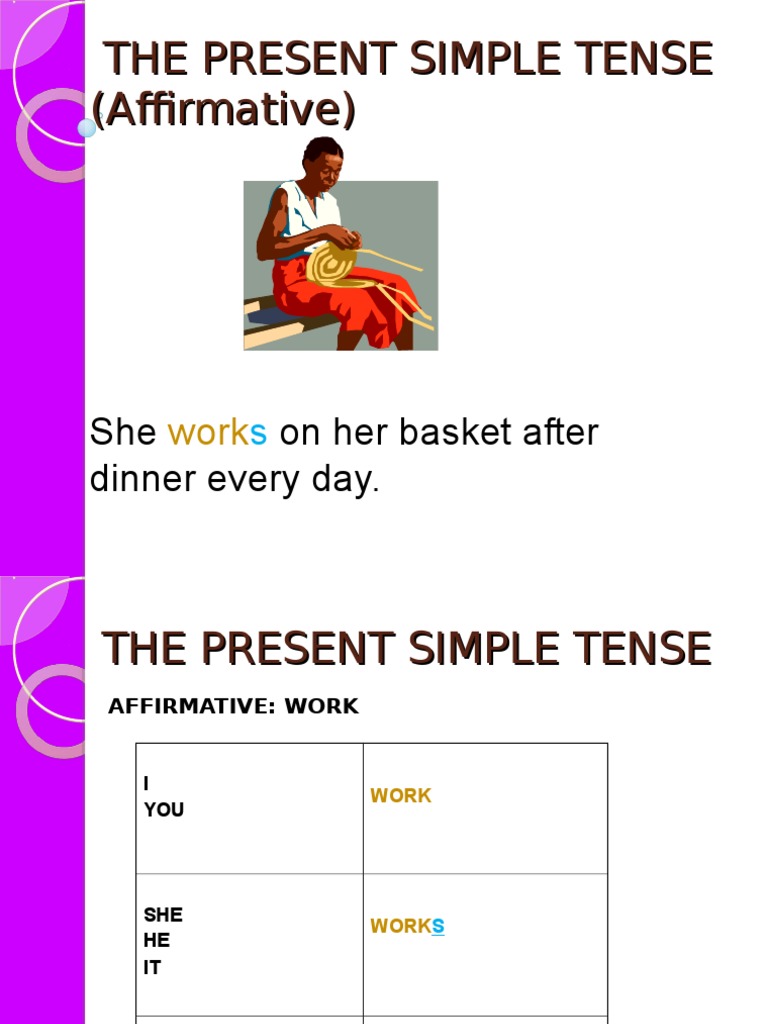 The Present Simple Tense (Affirmative) | PDF | Grammatical Tense | Verb