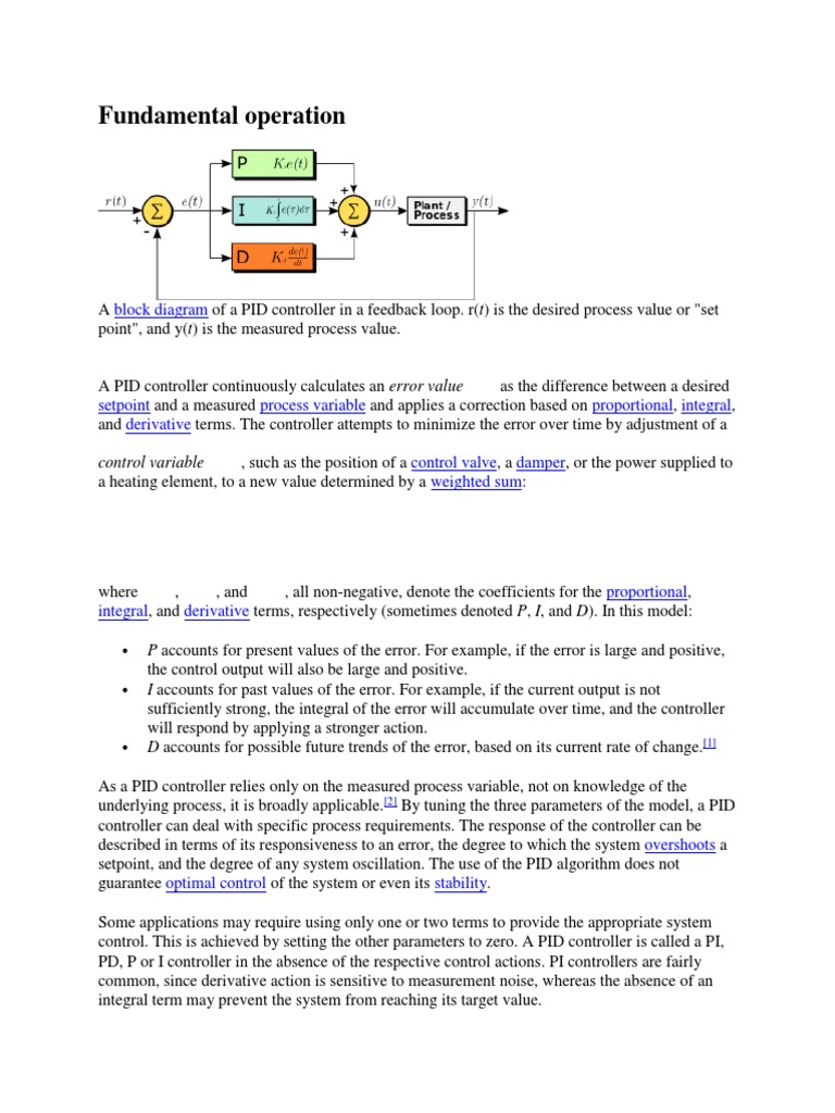 Fundamental Operation: Block Diagram | PDF