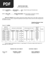 Sample Service Record DepEd | PDF