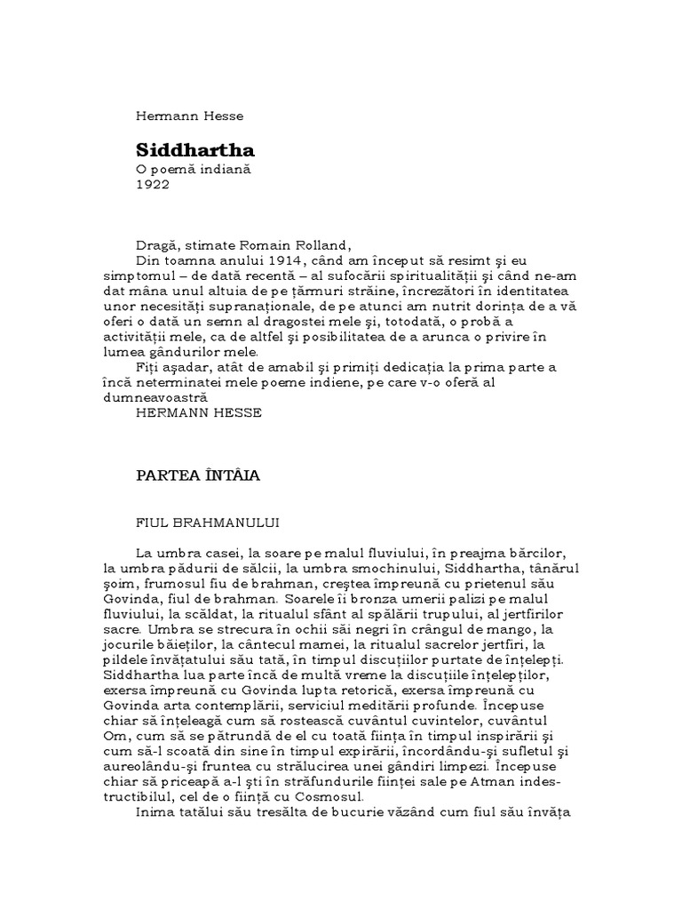 Hermann Hesse - Siddhartha PDF | PDF