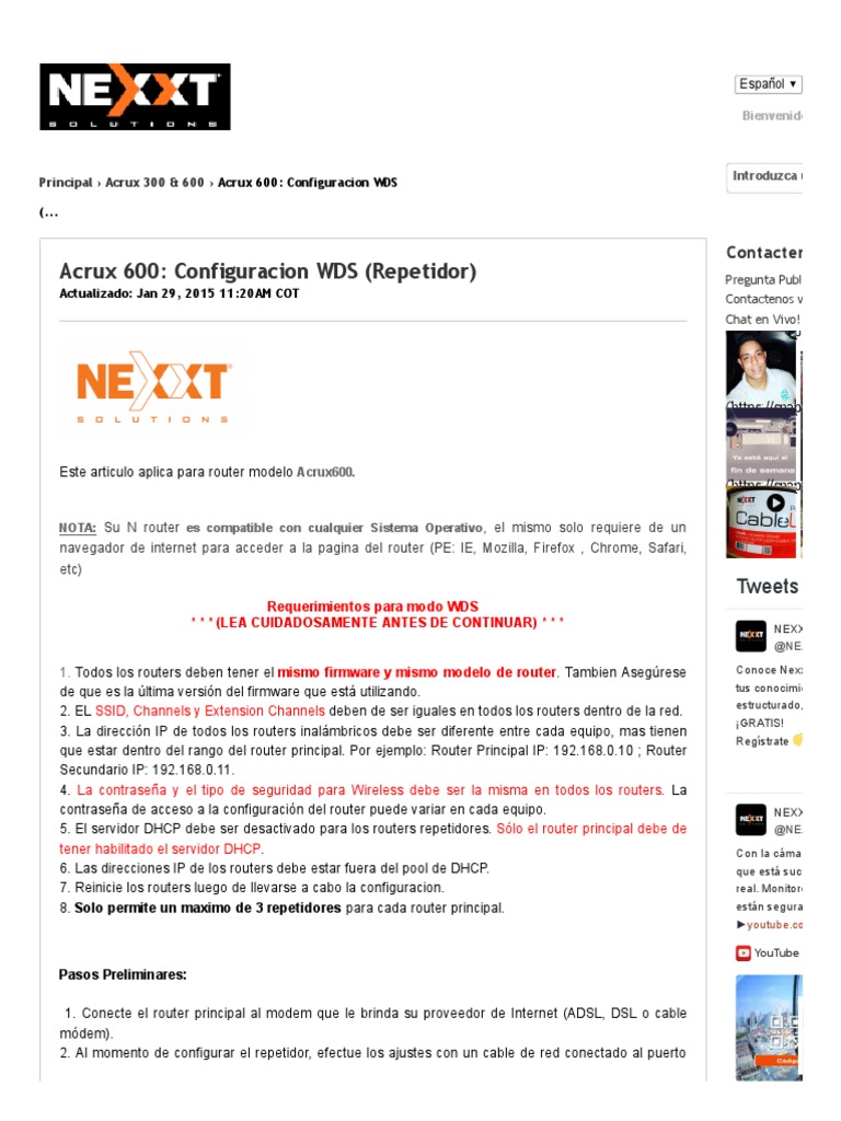 ACCVENT - Acrux 600 - Configuracion WDS (Repetidor) | PDF | Firefox ...