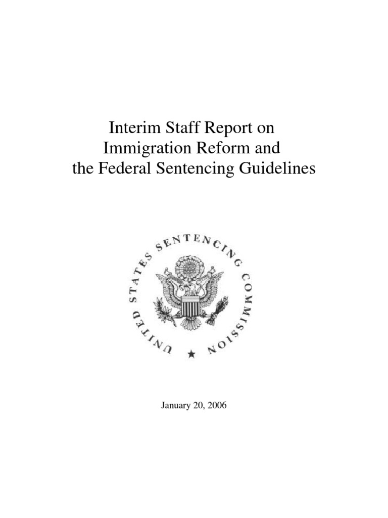 Interim Staff Report On Immigration Reform and The Federal Sentencing ...