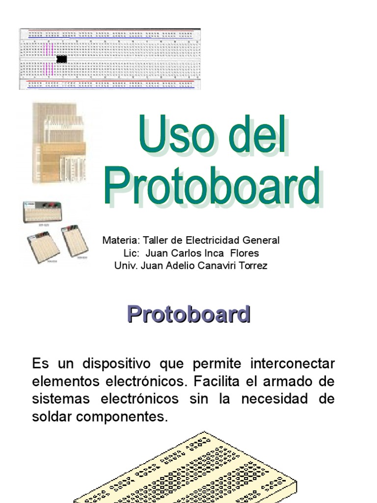 Uso Del Protoboard | PDF | Electrónica | Ingeniería Informática