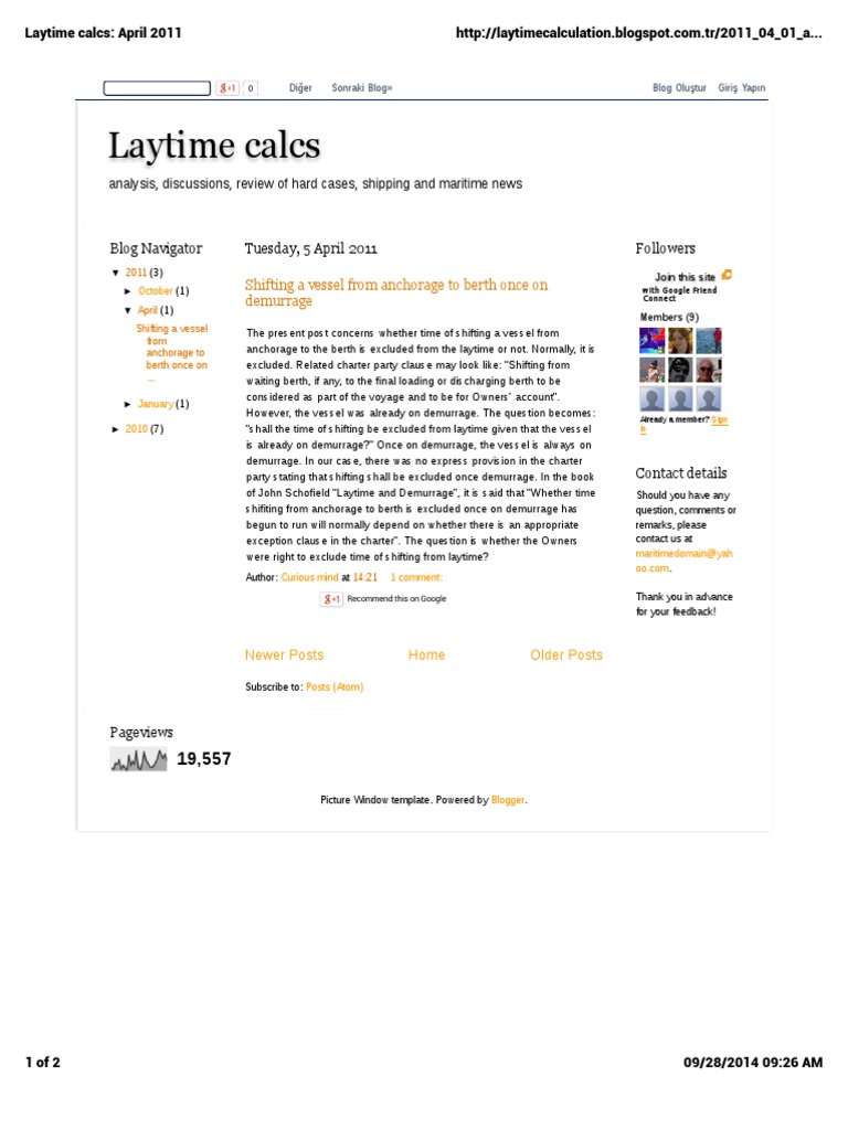 Laytime Shifting | PDF | Water Transport | Shipping