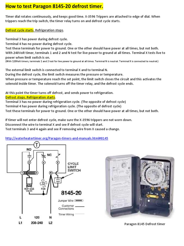 Testing Paragon 8145-20 Defrost Timer | PDF | Science & Mathematics ...