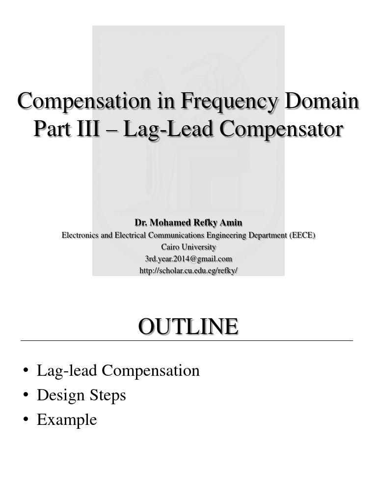 Compensation in Frequency Domain Part III - Lag-Lead Compensator | PDF