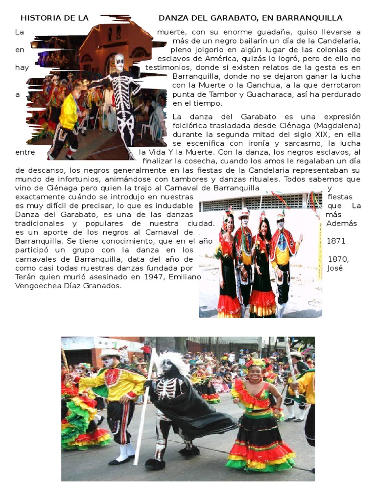 Historia de la danza del Garabato | PDF | Carnaval | Evento festivo ...