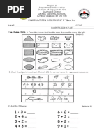 3rd Quarter Kindergarten Exam 2025 | PDF