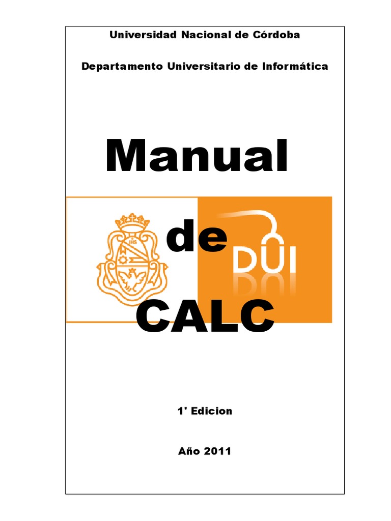 Manual Calc Dui PDF | PDF | Hoja de cálculo | Ventana (informática)