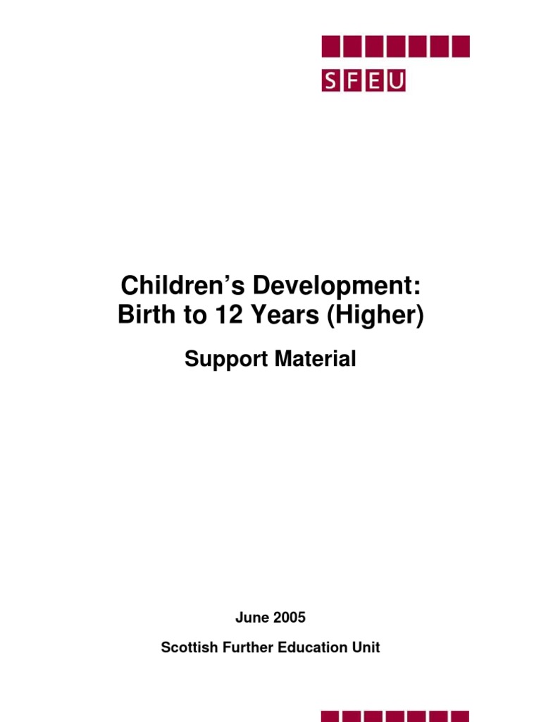 Children's Development Birth - 12 Years Text Book Extract | PDF | Child ...