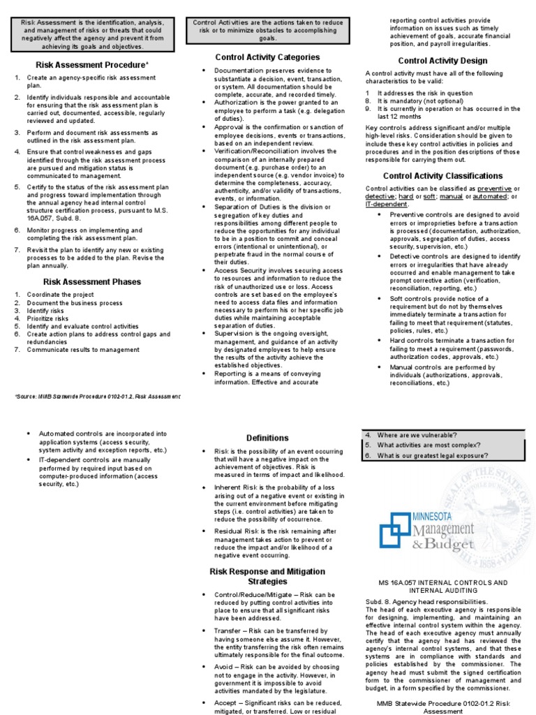 2016 Revision to Risk Assessment Quick Reference Guide | Risk ...