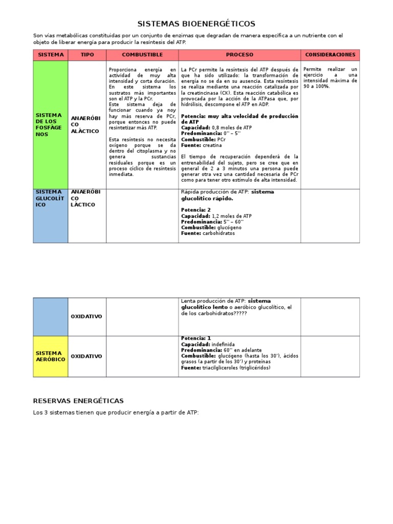 Resíntesis de ATP en Sistemas Energéticos | PDF | Trifosfato de ...