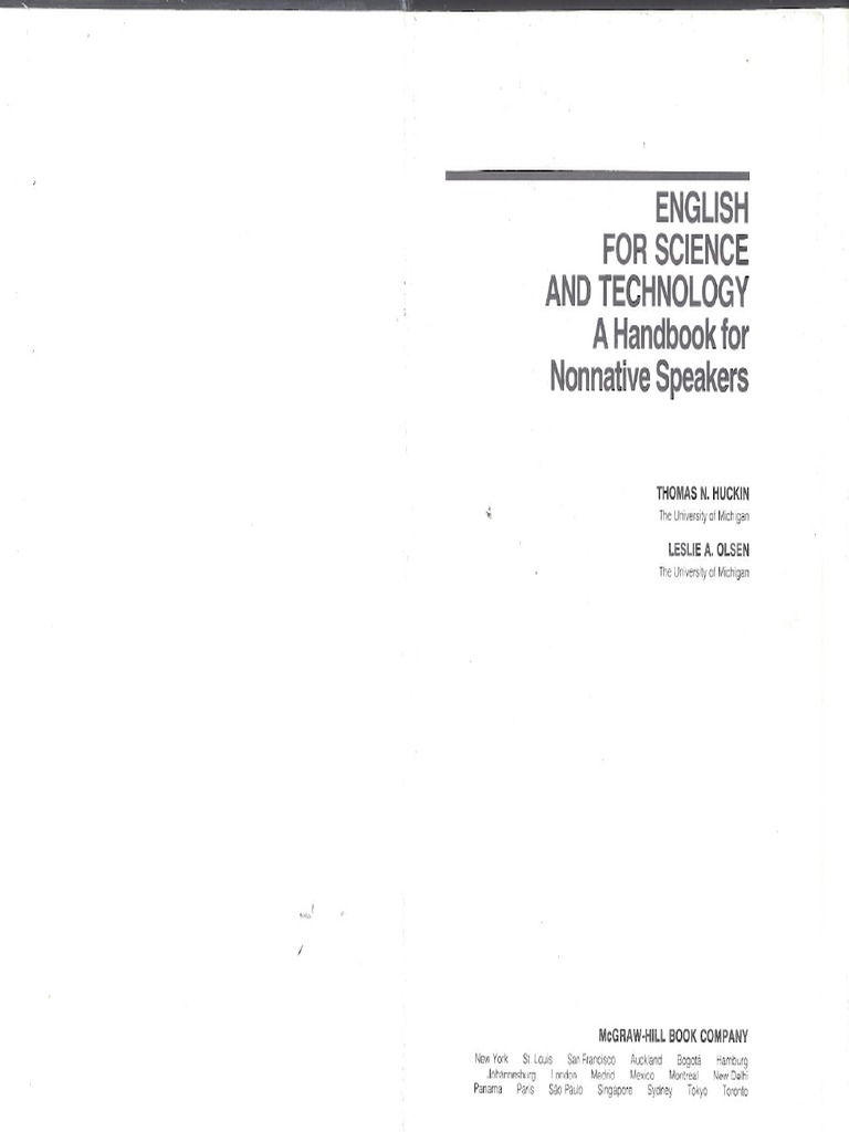 English For Science and Technology